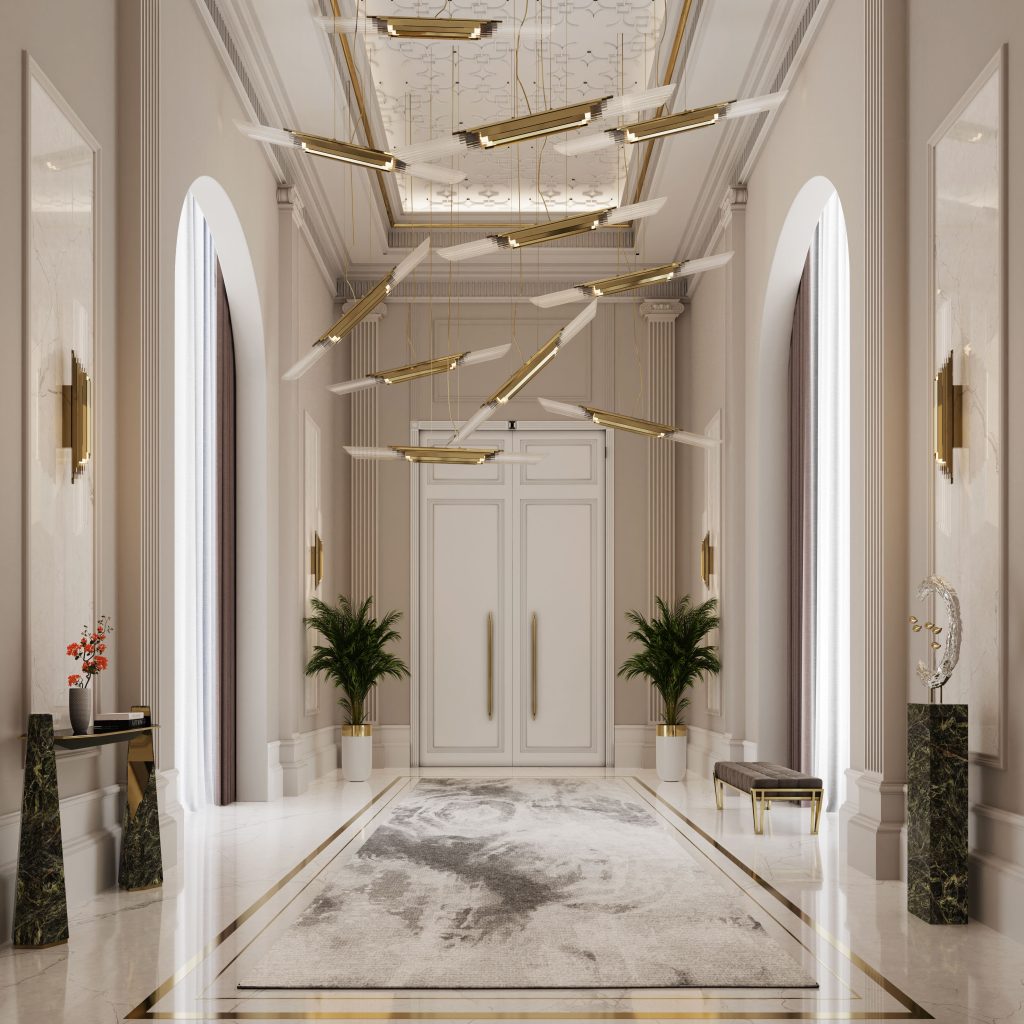 An Entryway With Touches Of Gold | The Most Expensive Homes